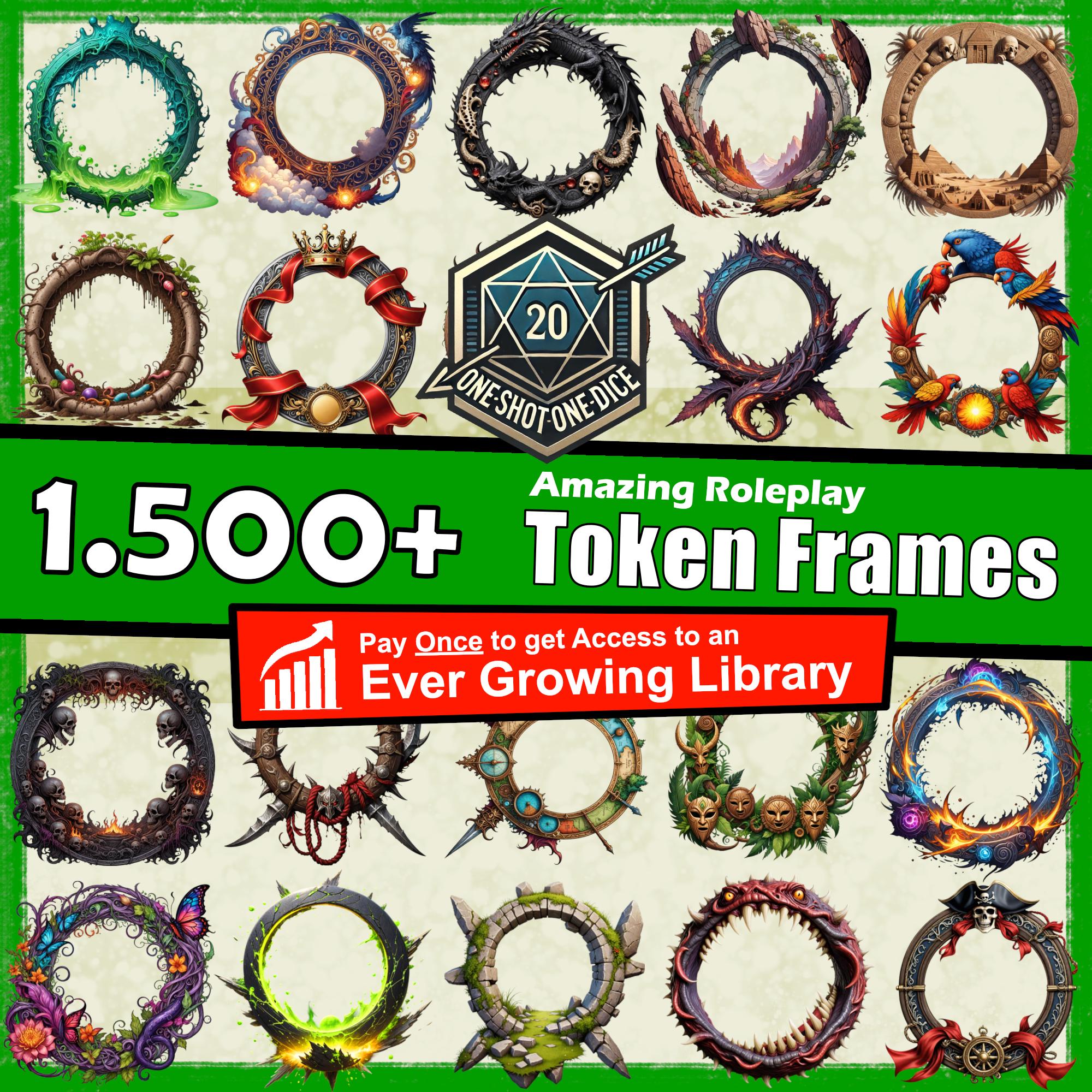 1500+ RPG Token Border Frame Pack for Dungeon Masters and Character ...