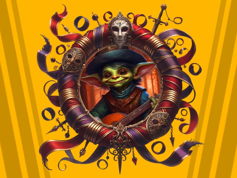 6 Bard Token Frames, PSD + PNG, Digital Tabletop, D&D, Pathfinder ...