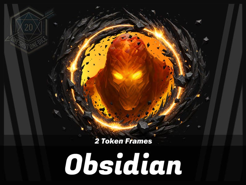 2 Obsidian Token Frames - Token Border, Digital Tabletop, D&D ...