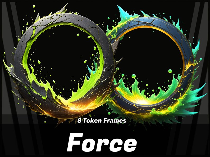 8 Force Token Frames Token Border, Digital Tabletop, D&D, Pathfinder ...