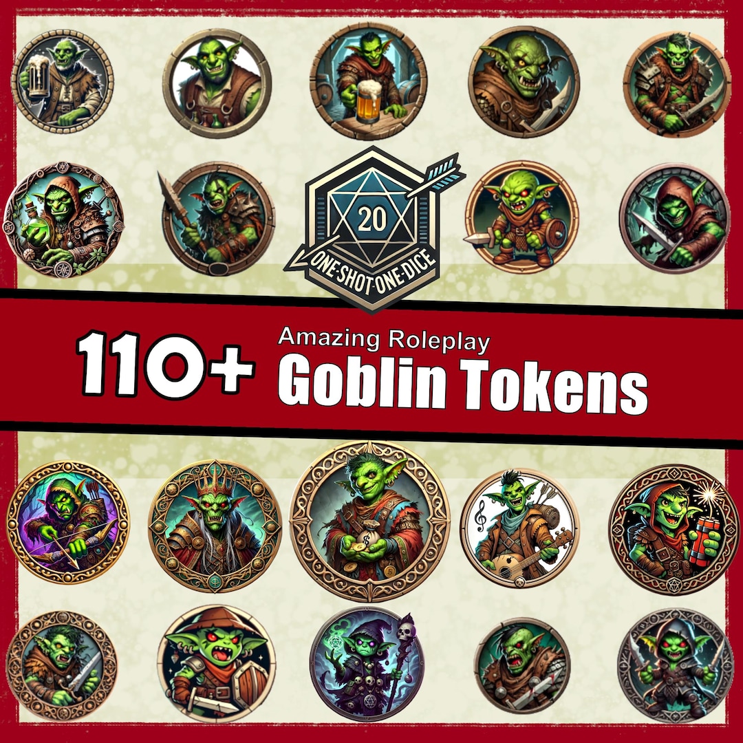 Goblin Monster Token Bundle - 100+ PNG Token Für VTT Wie ; Roll20 ...