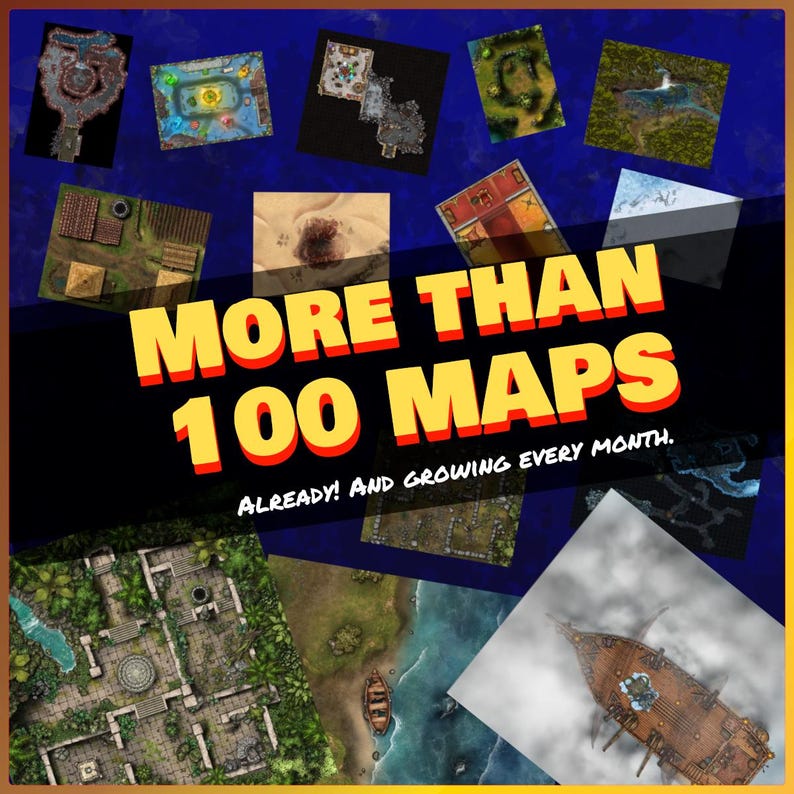 100+ Handmade D&D Battle Maps: Inkarnate VTT Map Pack (digital Download ...