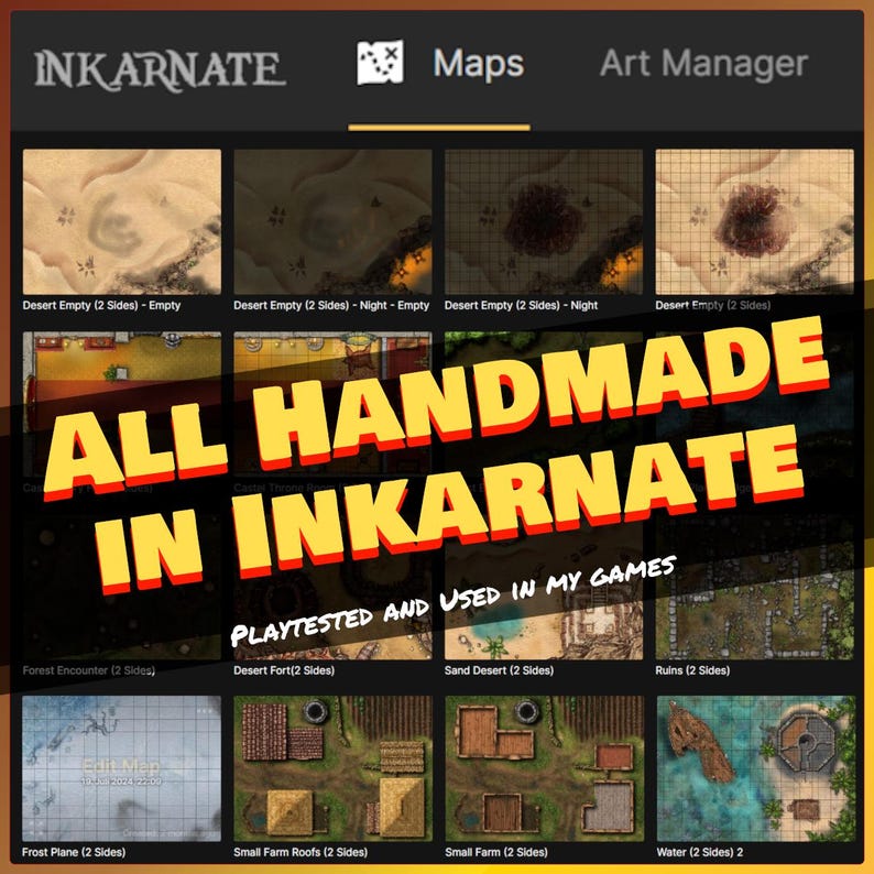 100+ Handmade D&D Battle Maps: Inkarnate VTT Map Pack (digital Download ...