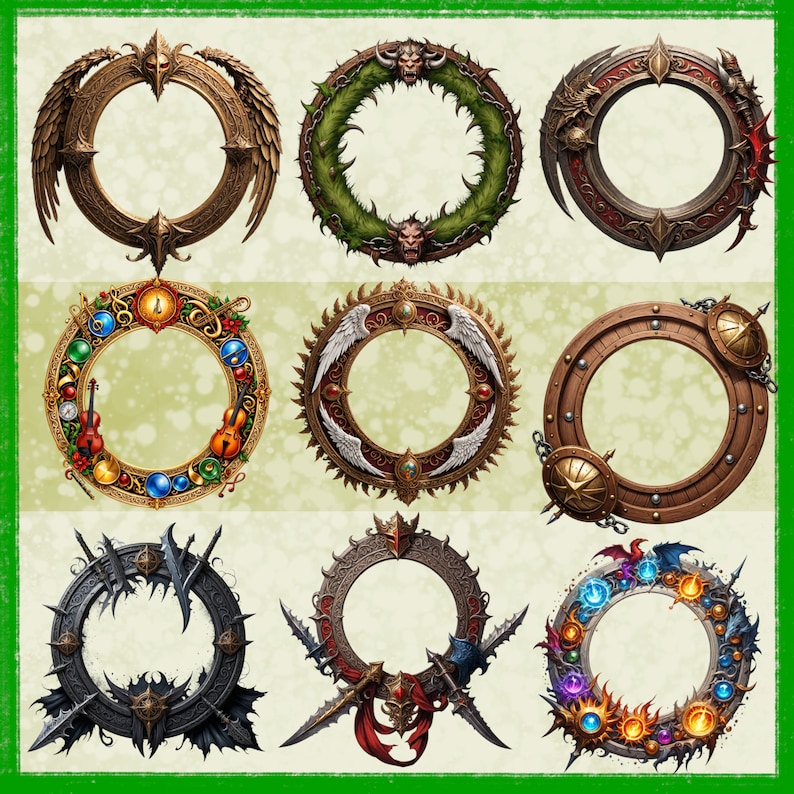 1000 RPG Token Art Frame Border Pack for Dungeon Masters and Character ...