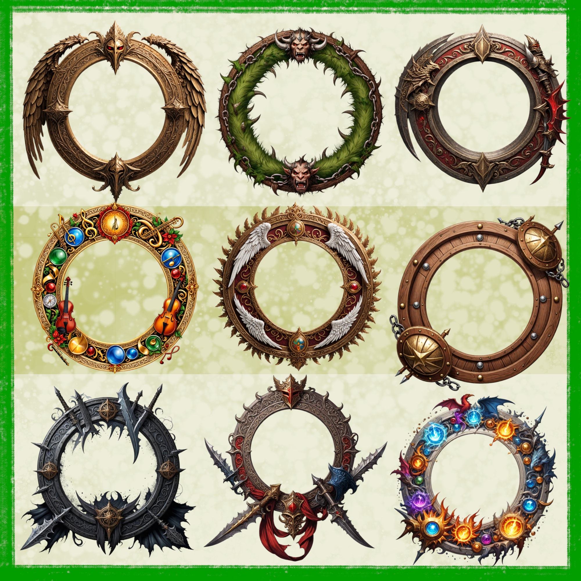 1000 RPG Token Frame Border Pack for Dungeon Masters and Character ...