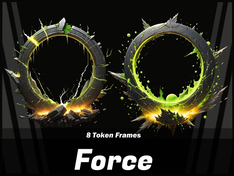 8 Force Token Frames Token Border, Digital Tabletop, D&D, Pathfinder ...