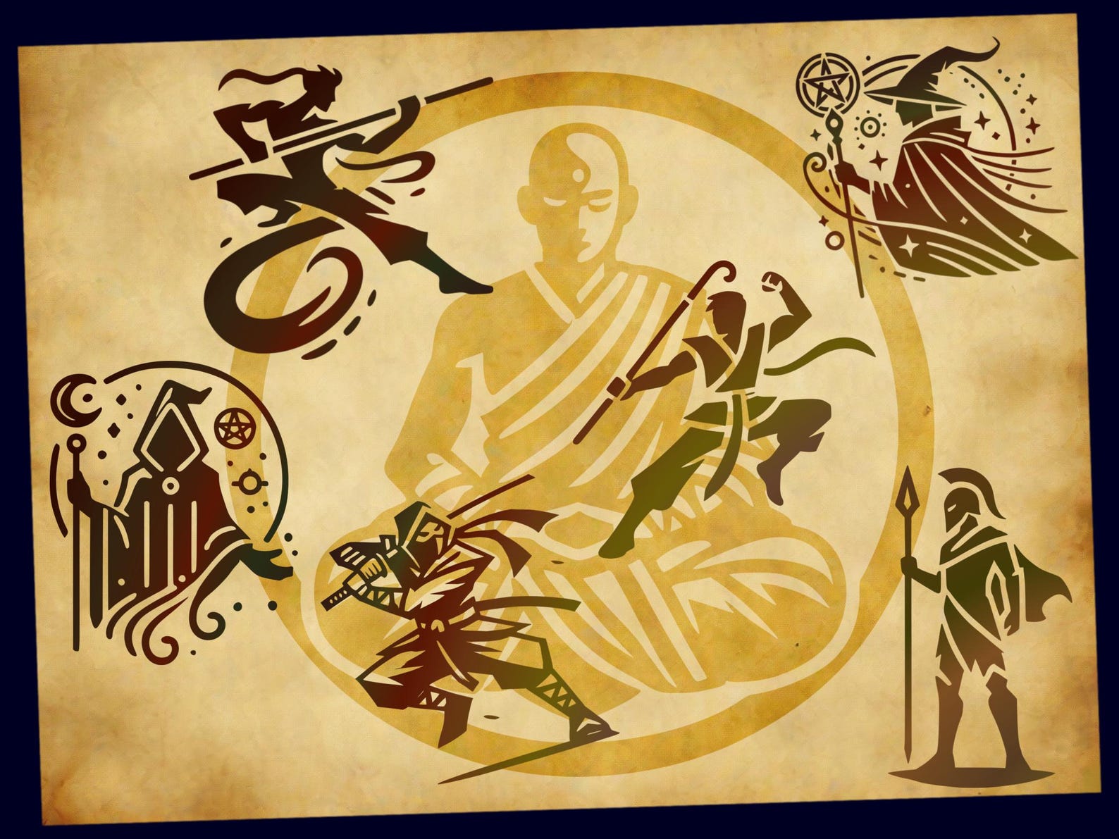 100 Dnd Class Logos - SVG and PNG Images, Cliparts, Vector Art, D&D ...