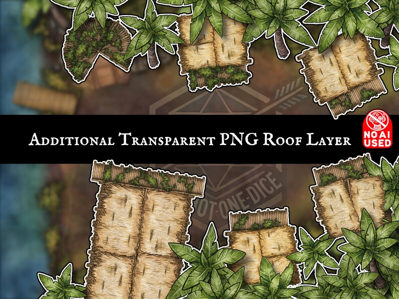 Jungle Tavern Map - Bar Map 40x30 (dnd Battle Map, Battlemap, Dungeons ...