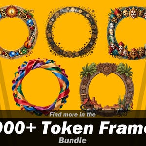 6 Bard Token Frames, PSD + PNG, Digital Tabletop, D&D, Pathfinder ...