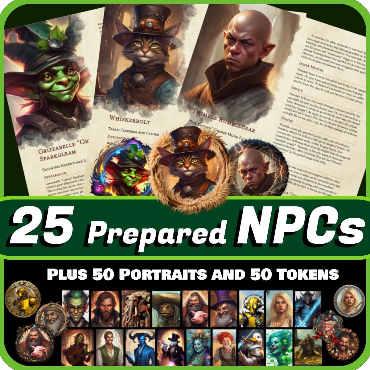 25 D&D Npcs Ebook (PDF) - Volume 1 - for Your Fantasy Roleplaying Table ...