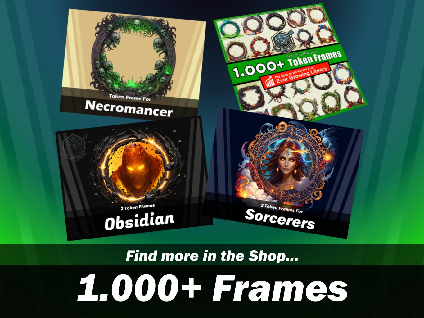 3 Warlock Token Frames - Token Borders for Digital Tabletop, D&D ...