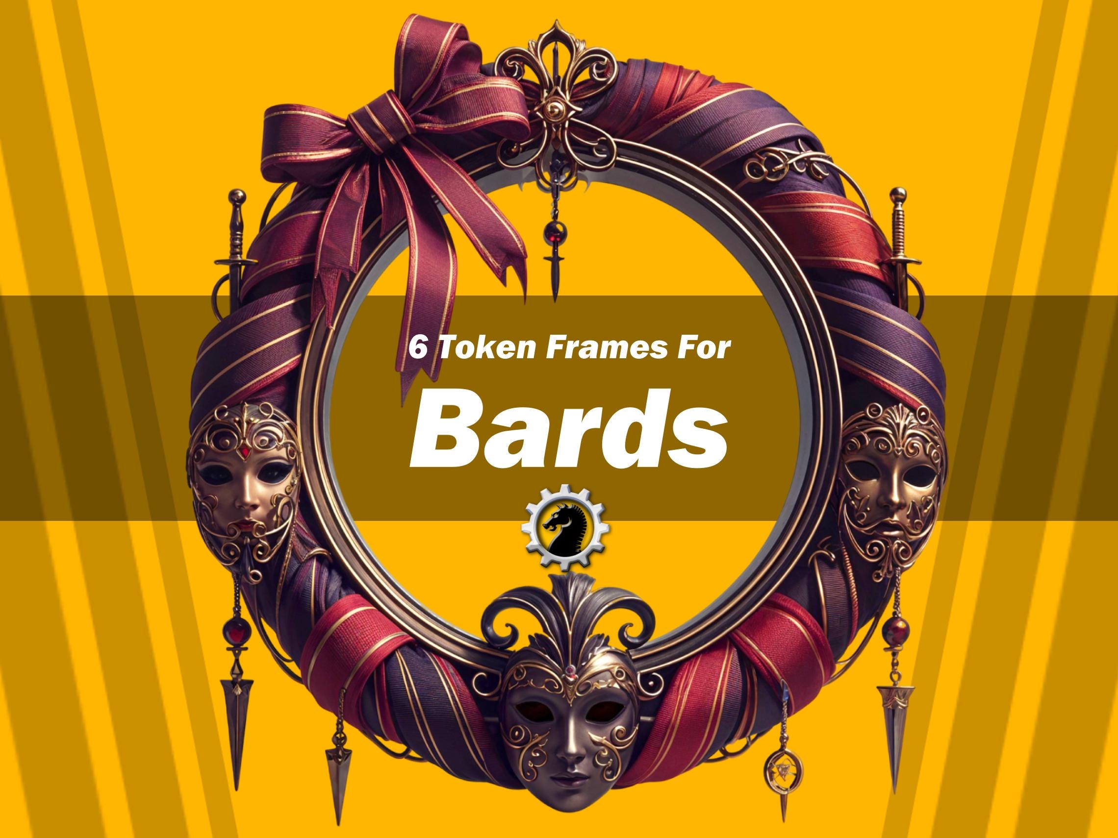 6 Bard Token Frames, PSD + PNG, Digital Tabletop, D&D, Pathfinder ...
