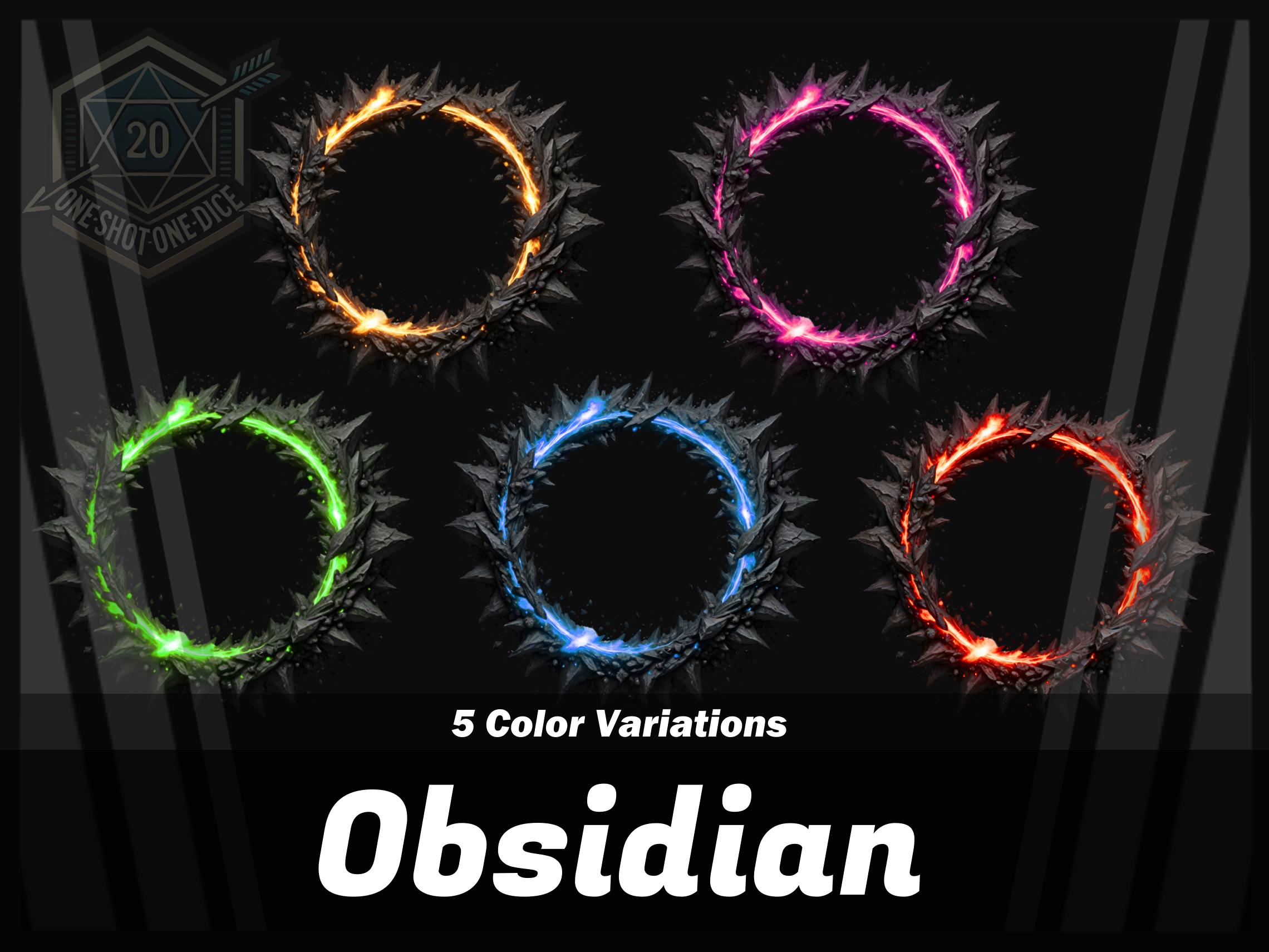 2 Obsidian Token Frames - Token Border, Digital Tabletop, D&D ...