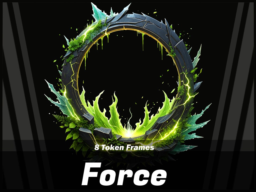 8 Force Token Frames - Token Border, Digital Tabletop, D&D, Pathfinder, Foundry, Roll20 ...