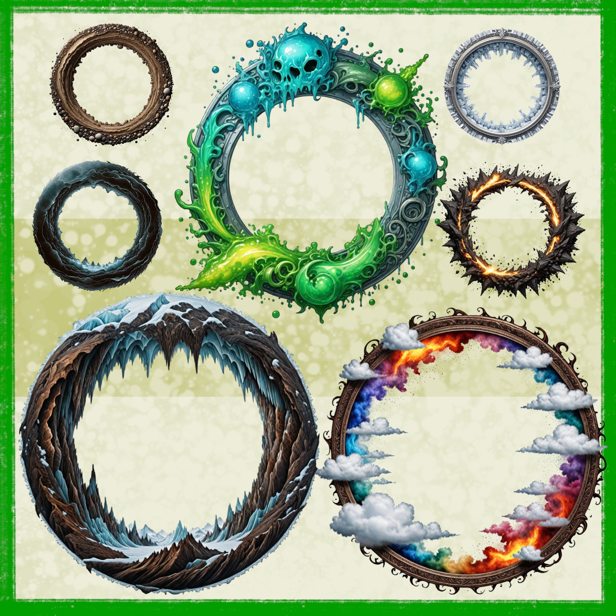 1500+ RPG Token Border Frame Pack for Dungeon Masters and Character ...