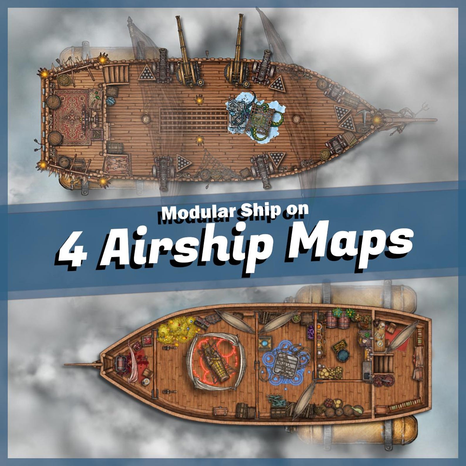 Modular Airship D&D Map 40x30, dnd Battle Map, Battlemap, Dungeons and ...