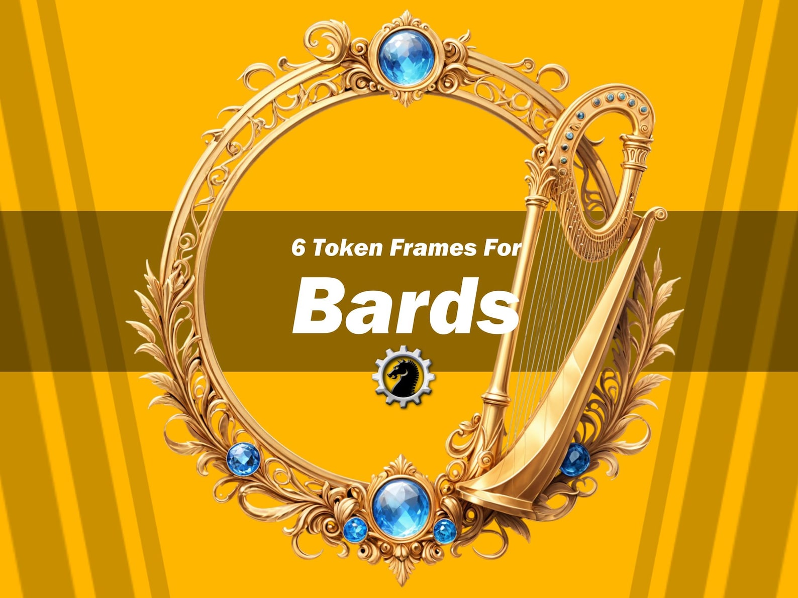6 Bard Token Frames, PSD + PNG, Digital Tabletop, D&D, Pathfinder ...