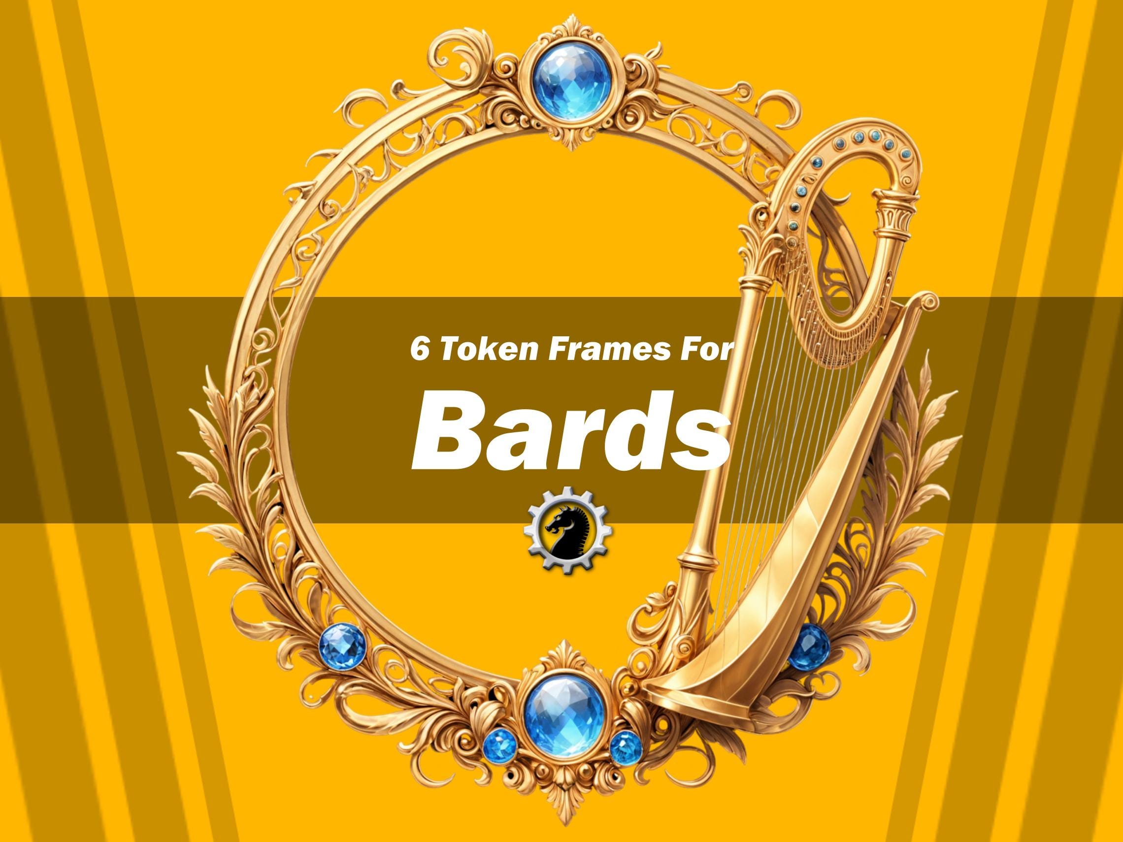 6 Bard Token Frames, PSD + PNG, Digital Tabletop, D&D, Pathfinder ...
