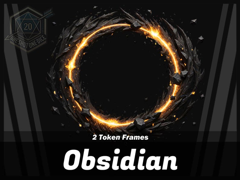 Obsidian Token Frames: Elemental D&D Decoration (digital Download) - Etsy