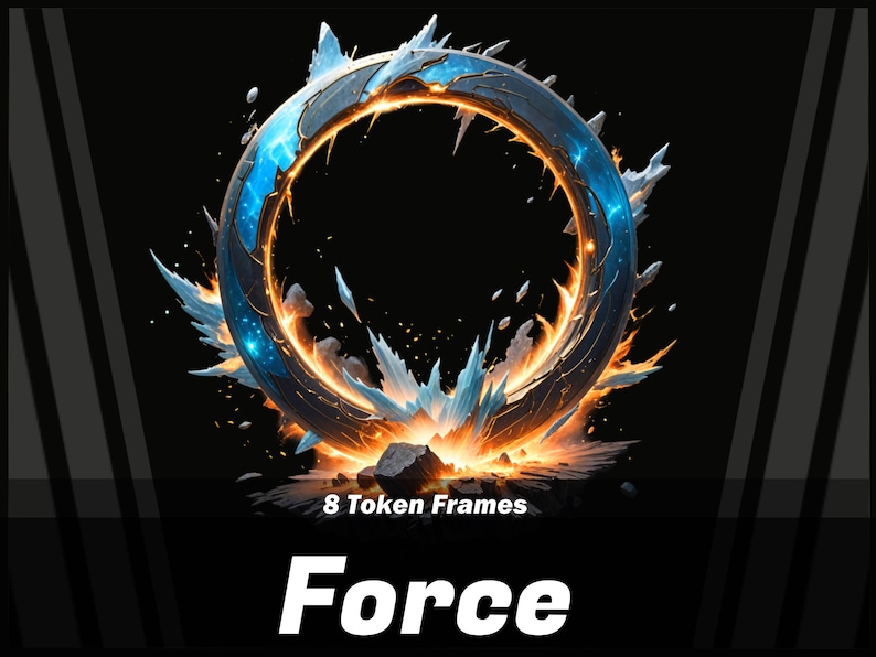 8 Force Token Frames Token Border, Digital Tabletop, D&D, Pathfinder ...