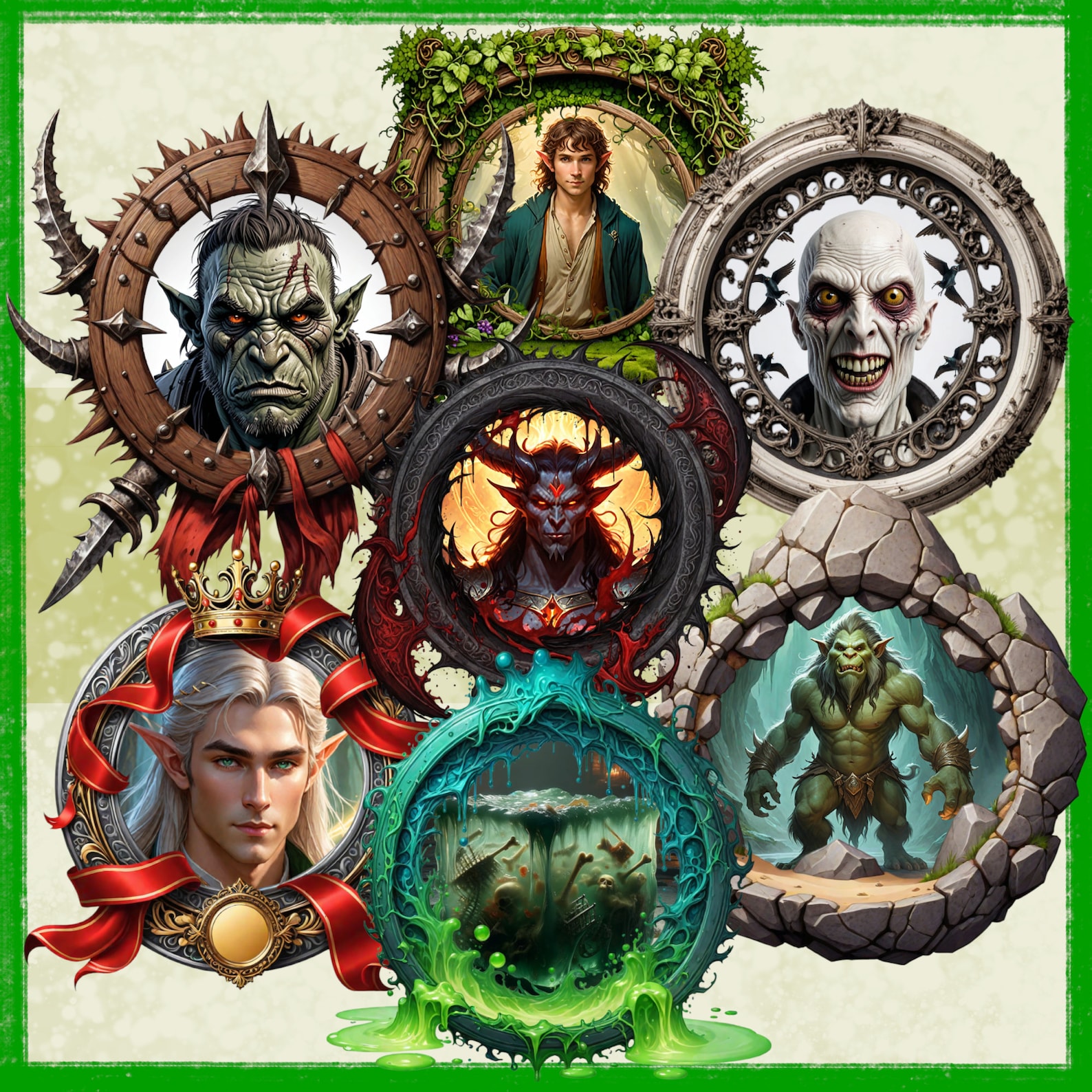 1500+ RPG Token Border Frame Pack for Dungeon Masters and Character ...