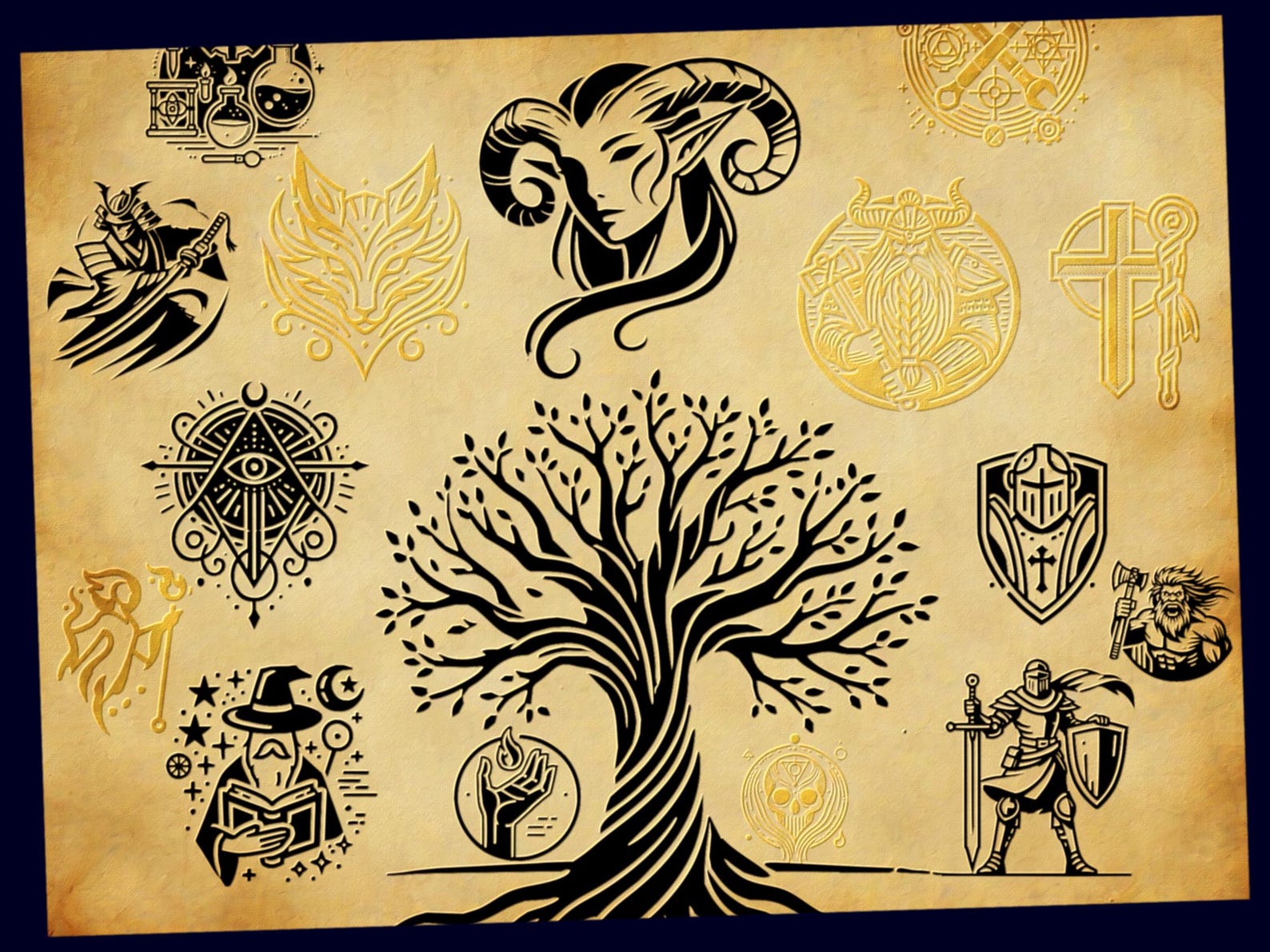 100 Dnd Class Emblems: SVG, PNG Clipart (digital Download) - Etsy