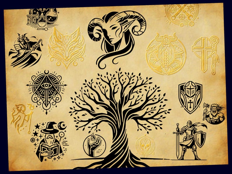 100 Dnd Class Logos - SVG and PNG Images, Cliparts, Vector Art, D&D ...