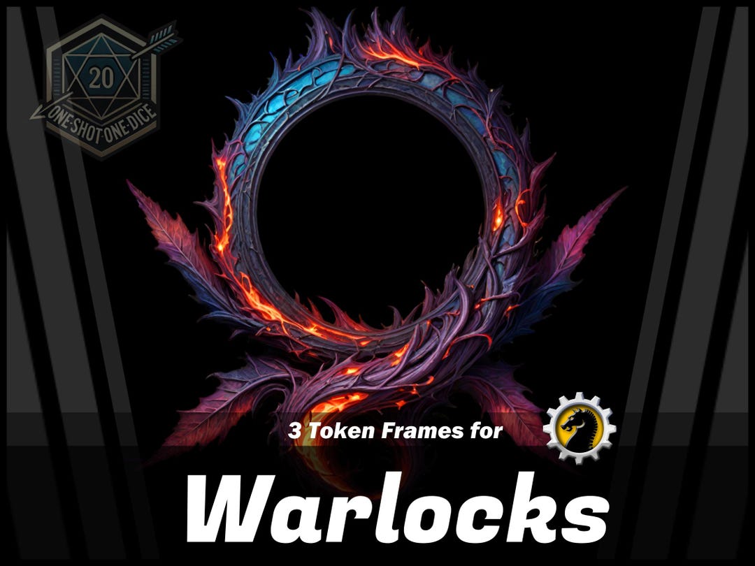 Warlock Token Frames: Eldritch RPG Borders (digital Download) - Etsy