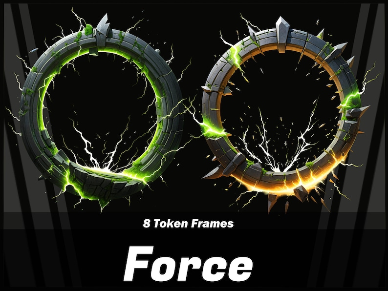 8 Force Token Frames Token Border, Digital Tabletop, D&D, Pathfinder ...