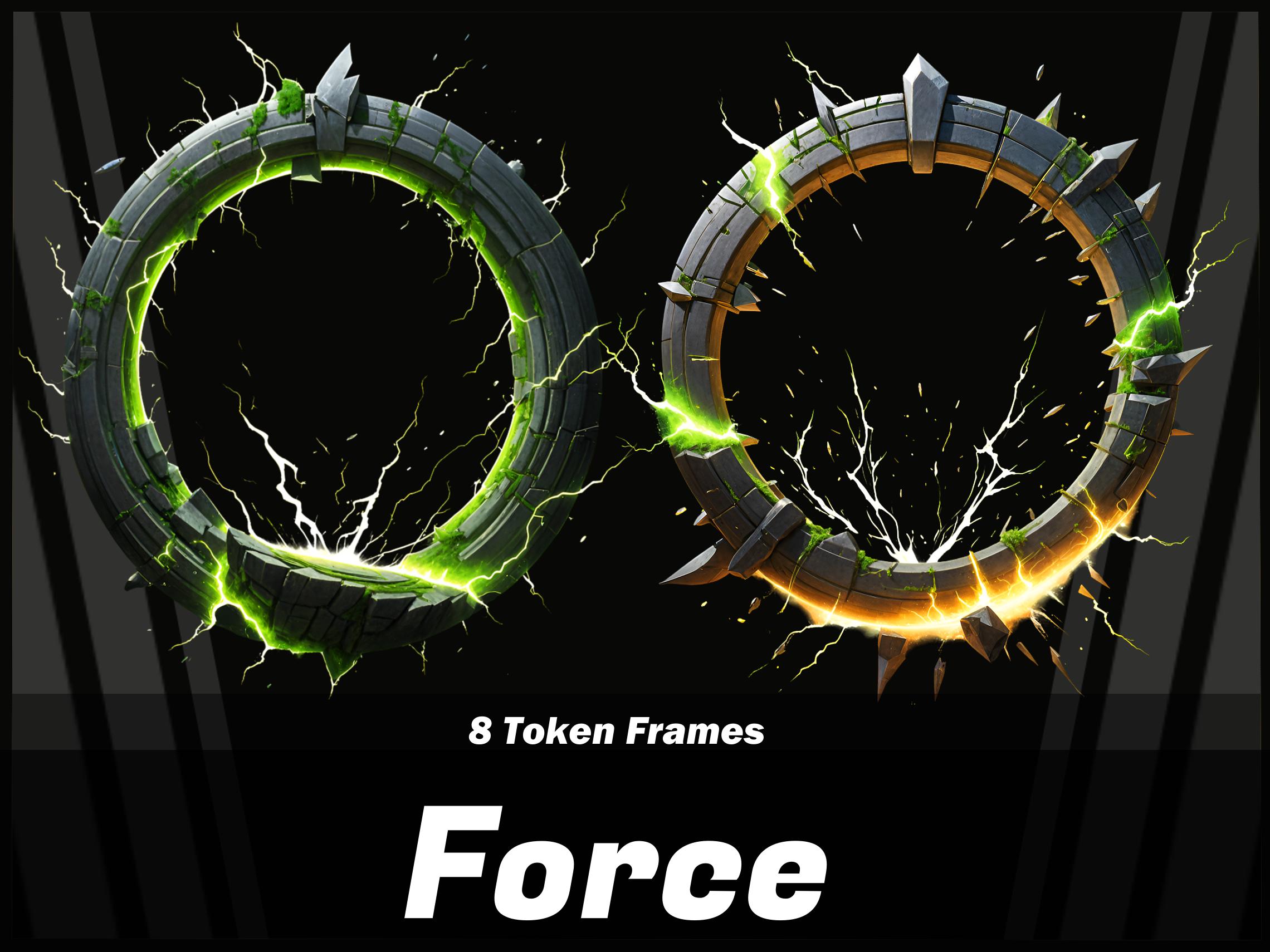 8 Force Token Frames Token Border, Digital Tabletop, D&D, Pathfinder ...