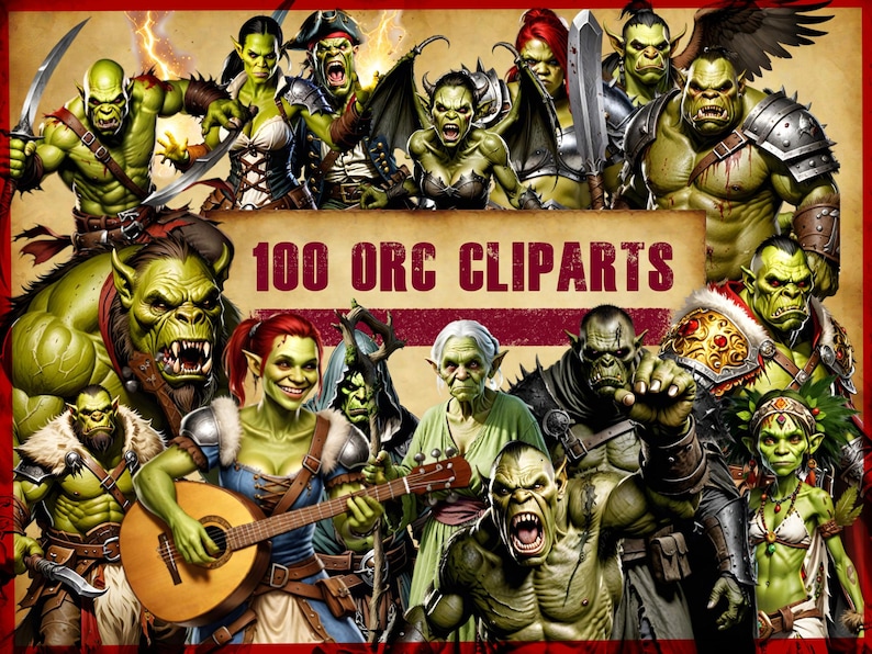 101 Orc Clip Art Pngs: RPG Monster Collection (digital Download) - Etsy