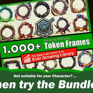 6 Bard Token Frames, PSD + PNG, Digital Tabletop, D&D, Pathfinder ...