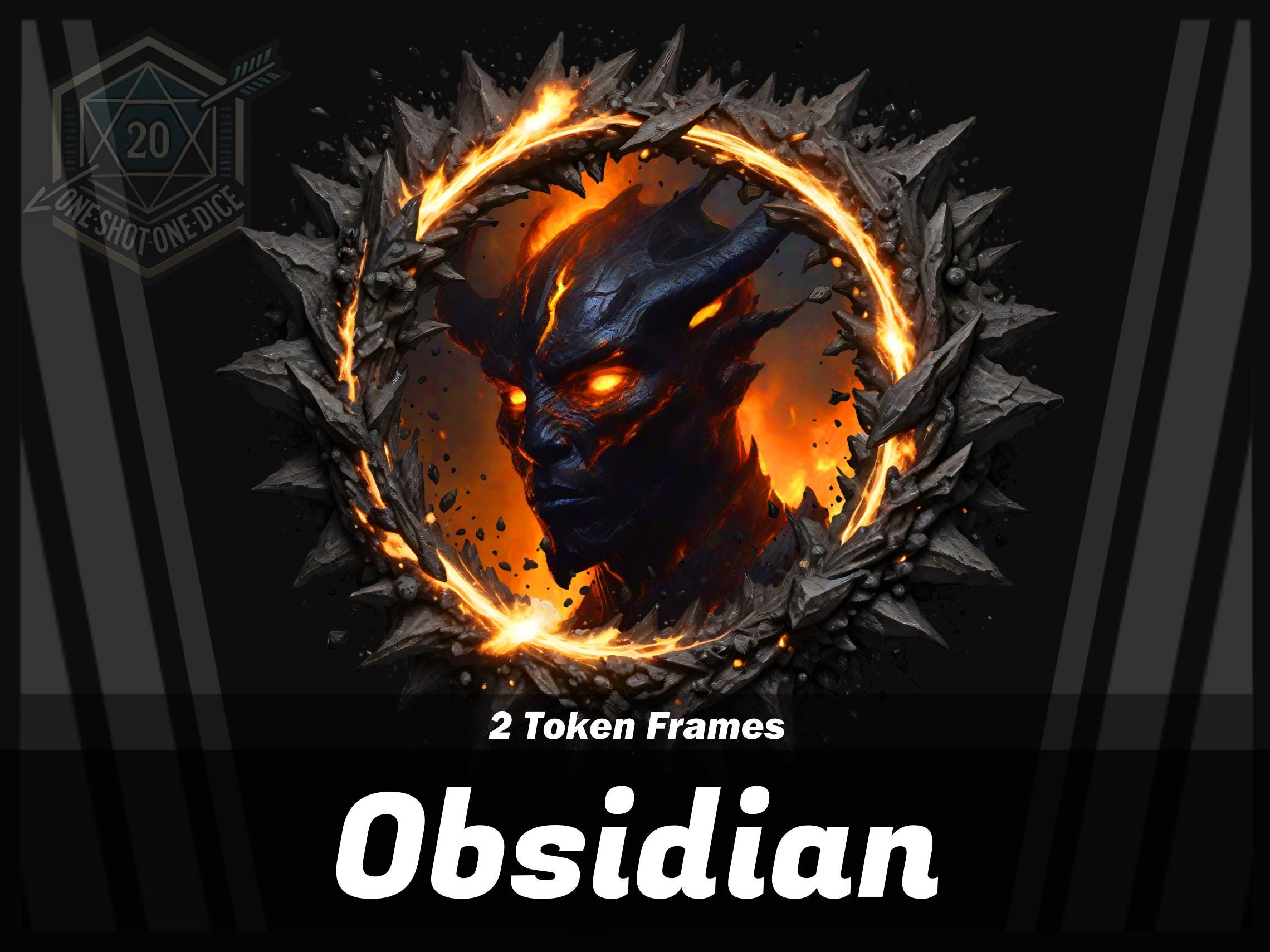 2 Obsidian Token Frames - Token Border, Digital Tabletop, D&D ...