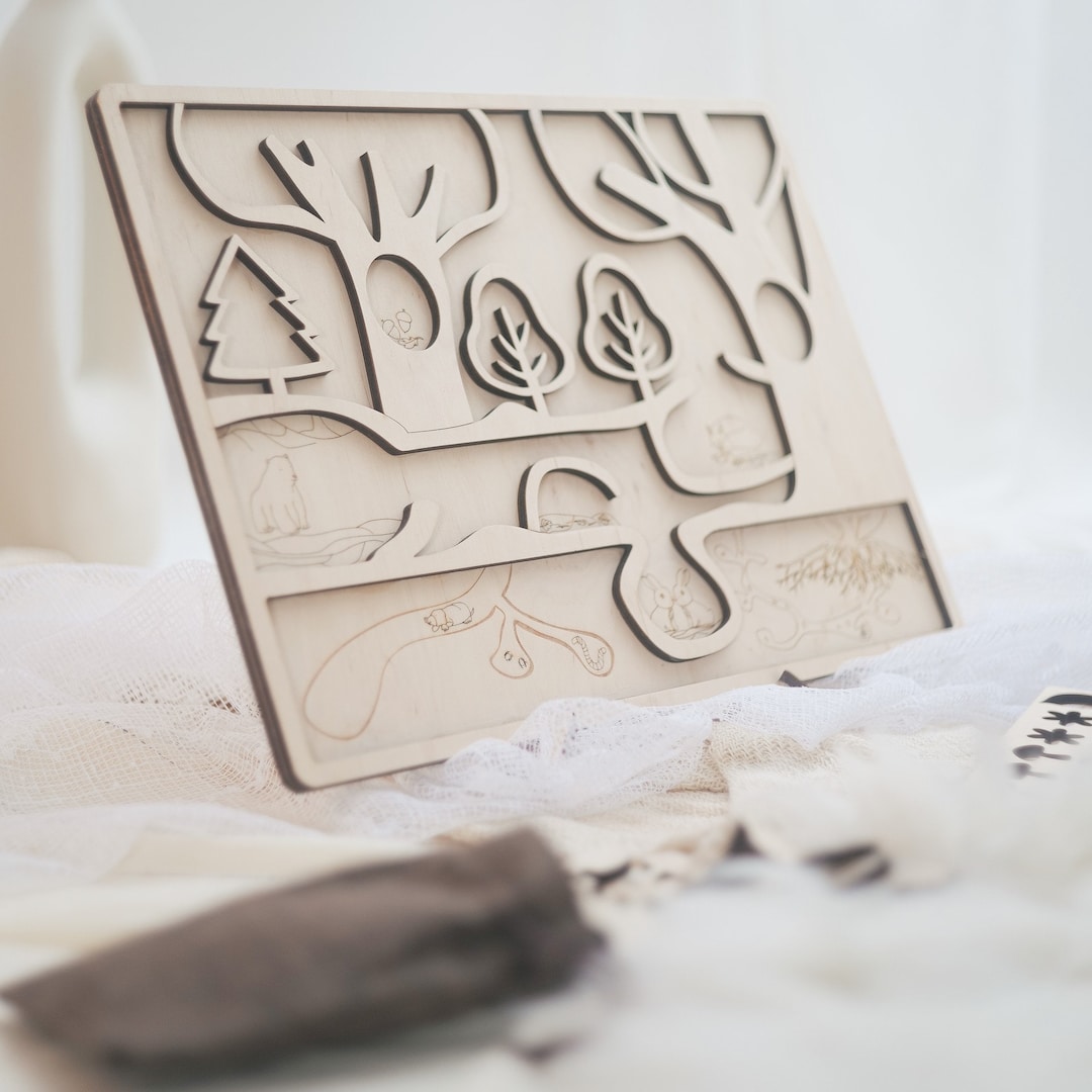 Wooden Sensory Play Board, Tactile Learning Board, Wooden Play and ...