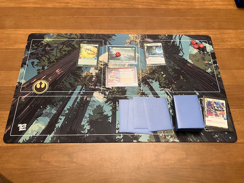 Star Wars Unlimited Endor Playmat With Zones - Etsy