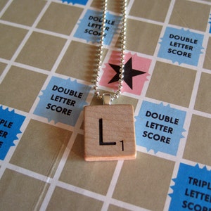 Scrabble Tile Letters Pendant Necklace - Personalized Gift - Custom ...