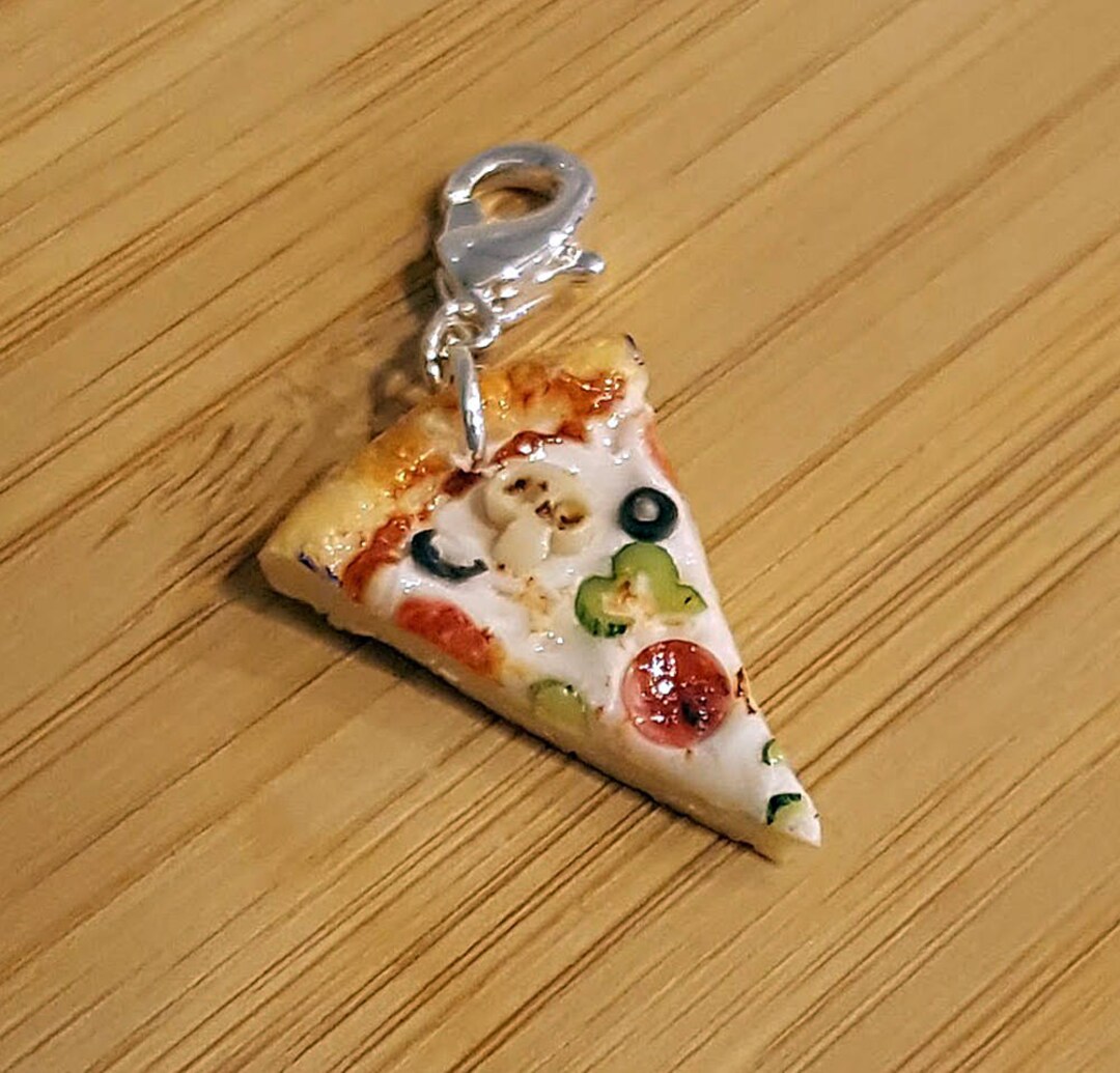 Pizza Slice Charm - Food Charm - Foodie Gift - Etsy