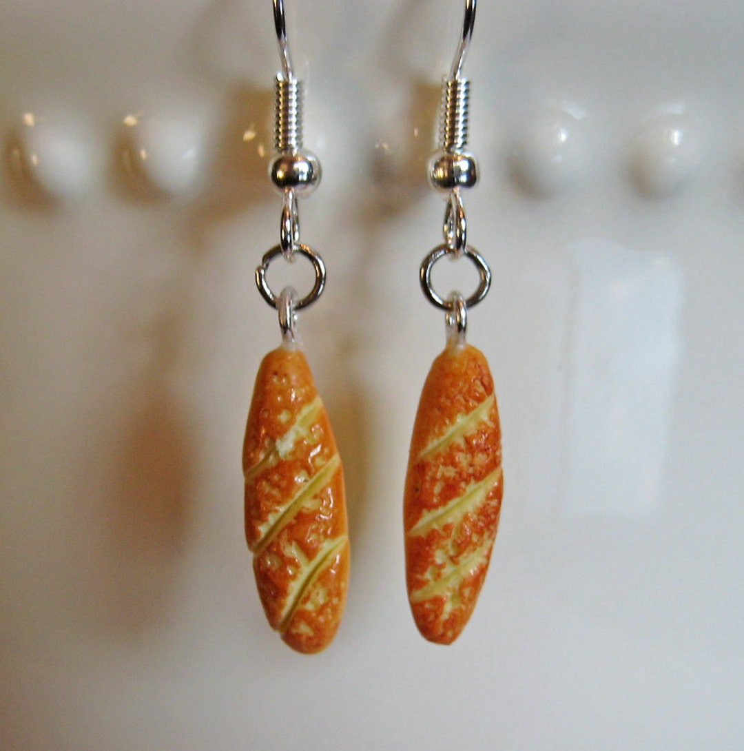 Baguette Bread Earrings - Food Jewelry - Baker Gift - Etsy