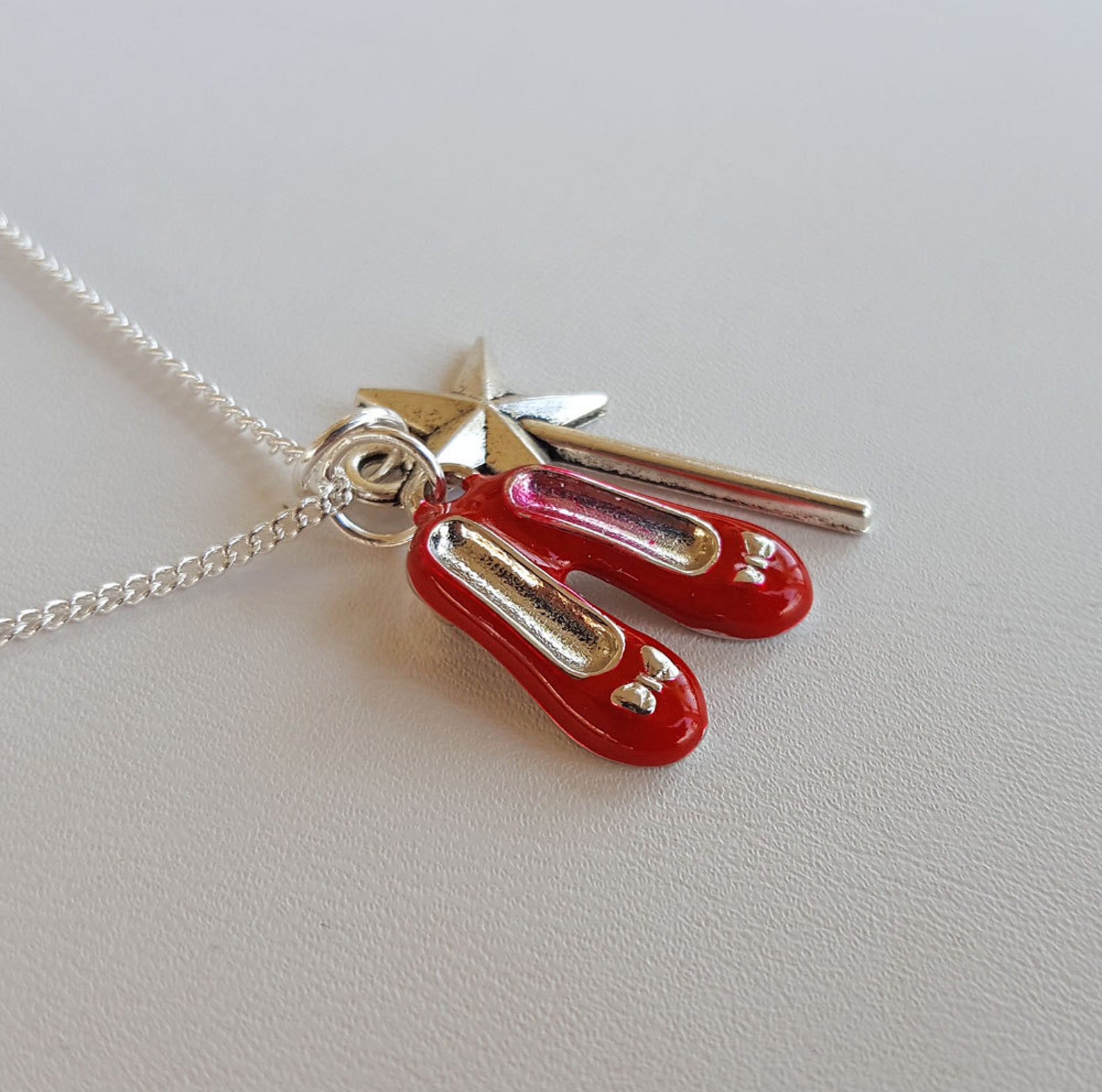 Ruby Red Slippers Necklace Wicked the Musical Wizard of Oz | Etsy
