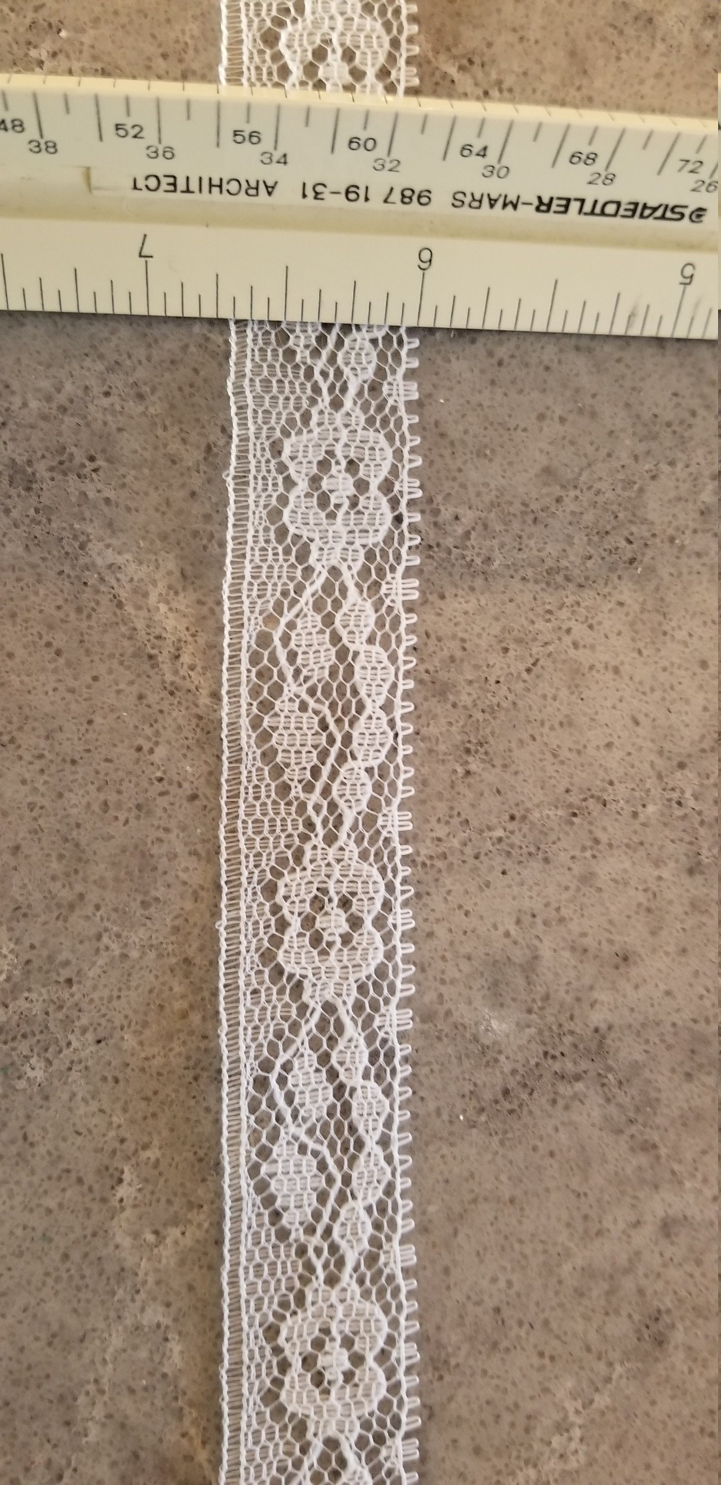 Floral White Lace Edging Trim by the Yard 5/8 Wide 1 | Etsy