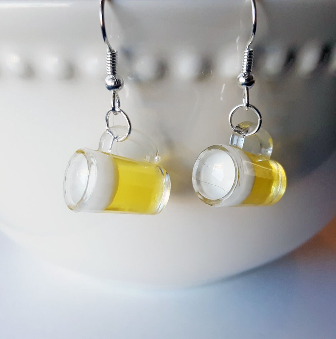 Beer Mug Earrings, Beer Jewelry, Beer Gifts, Food Jewelry - Etsy