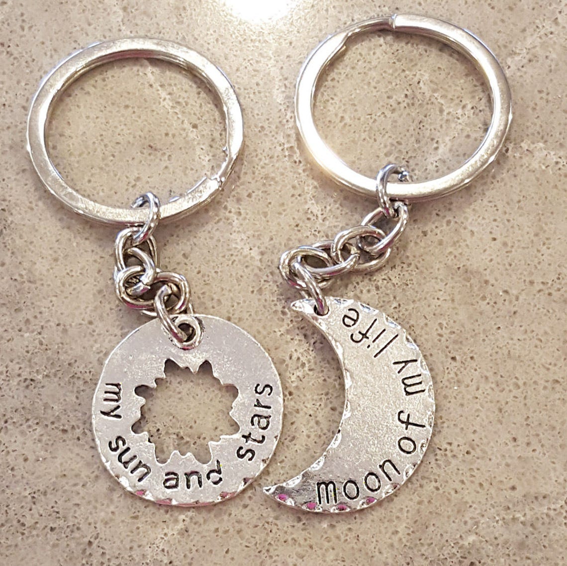 My Sun and Stars Keychain Moon of My Life Keychain Couples - Etsy