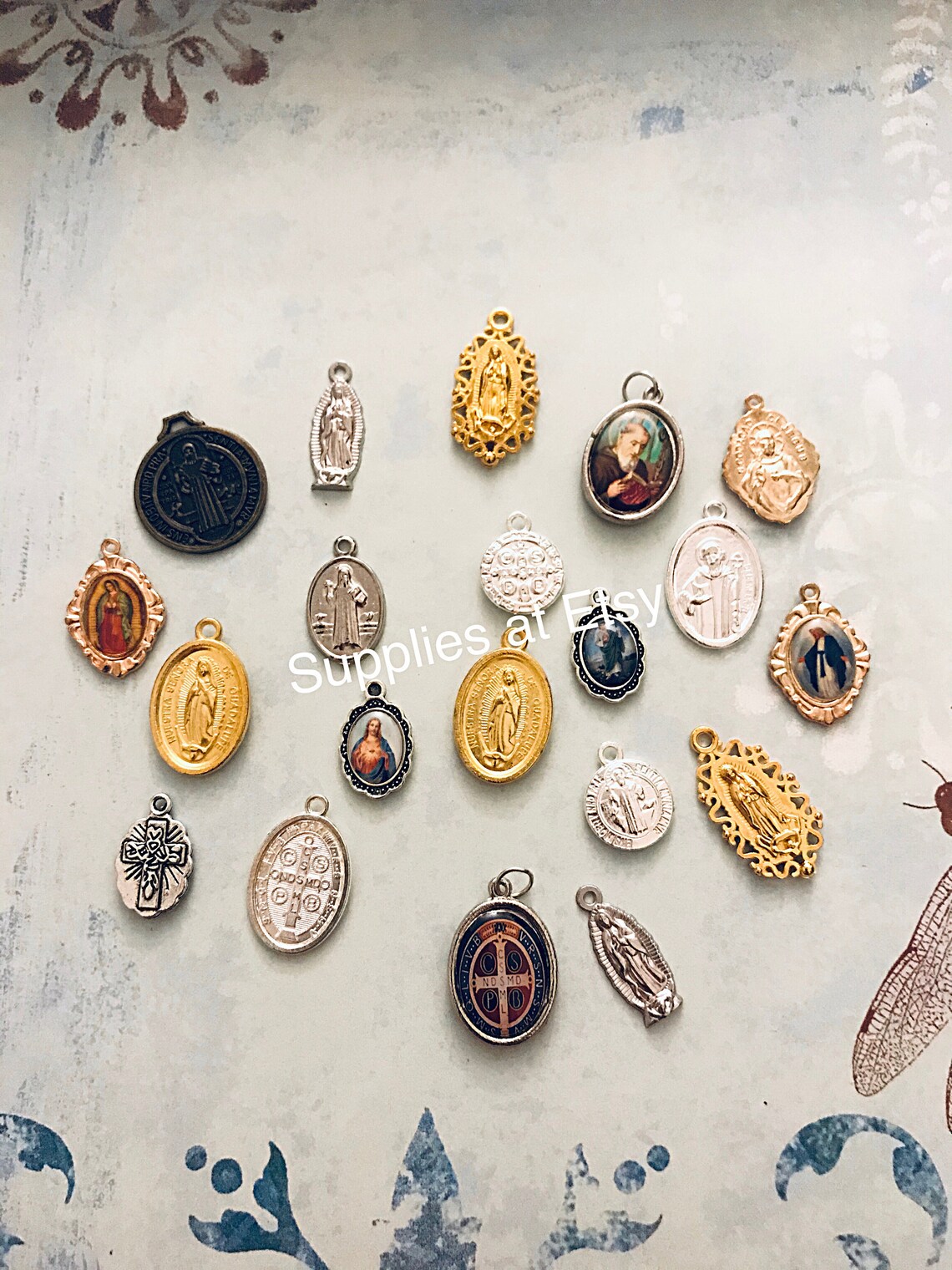 Sale Lot Assortment Catholic Medals-goldbronzesilver St | Etsy