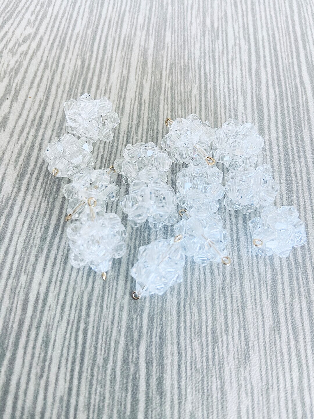 Fancy Handmade Cluster Crystal Ball Beads Crystal Clear Beads-crystal ...