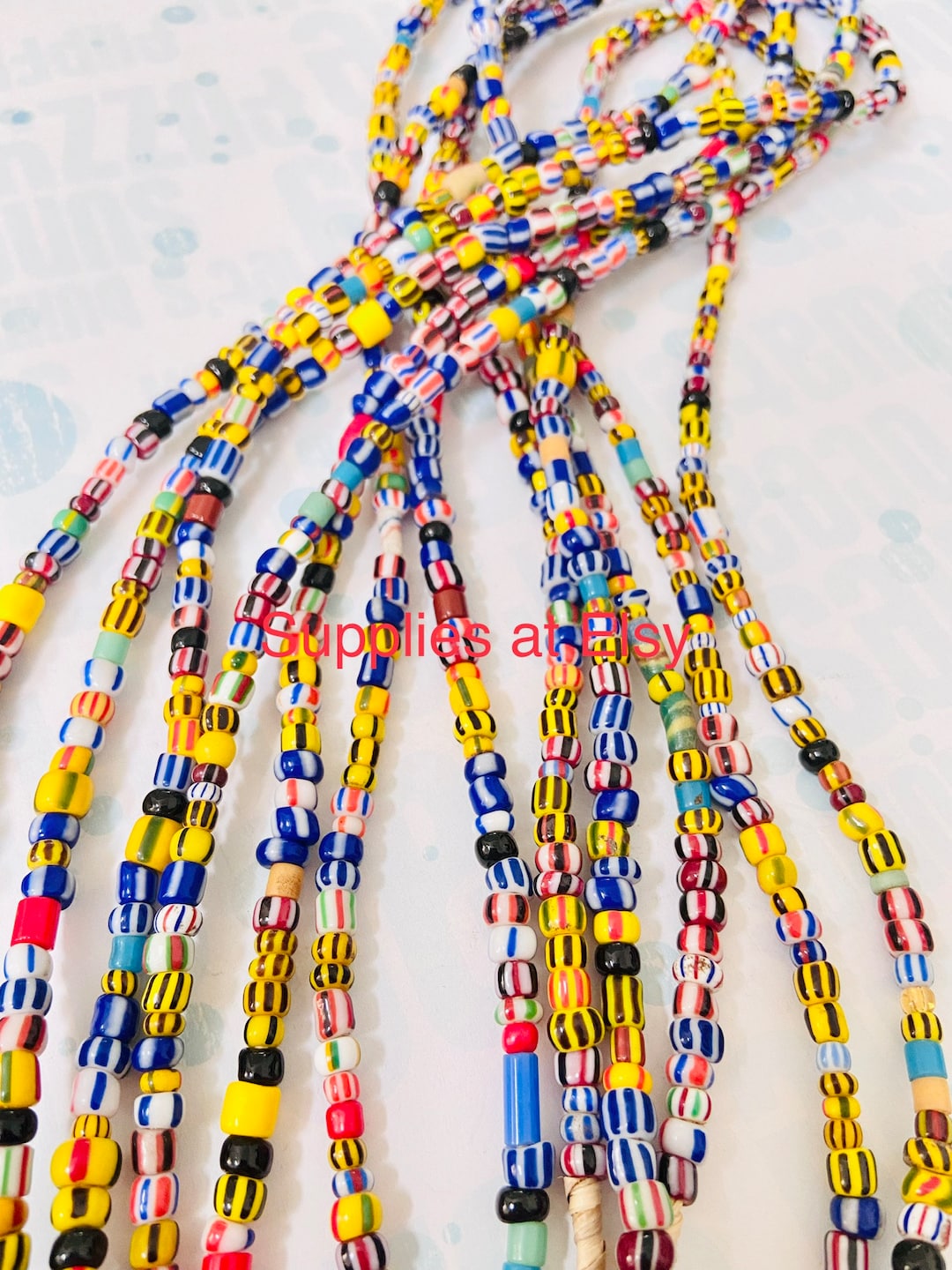 Fun Tribal African Glass Chevron Beads-mini Chevron Spacer Glass Beads ...