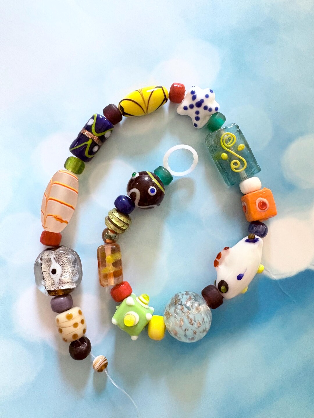 Mixed Tribal Ethnic Assortment Glass Rainbow Beads-sample Glass Beads ...