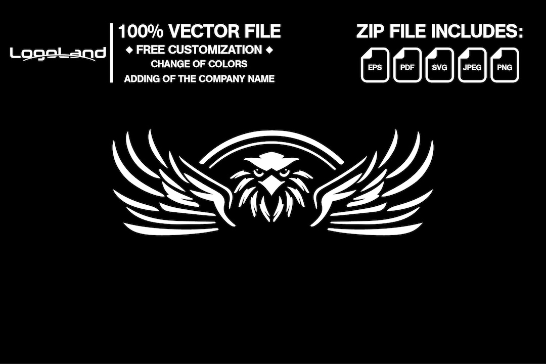Big Wings Flying Eagle Logo - Etsy