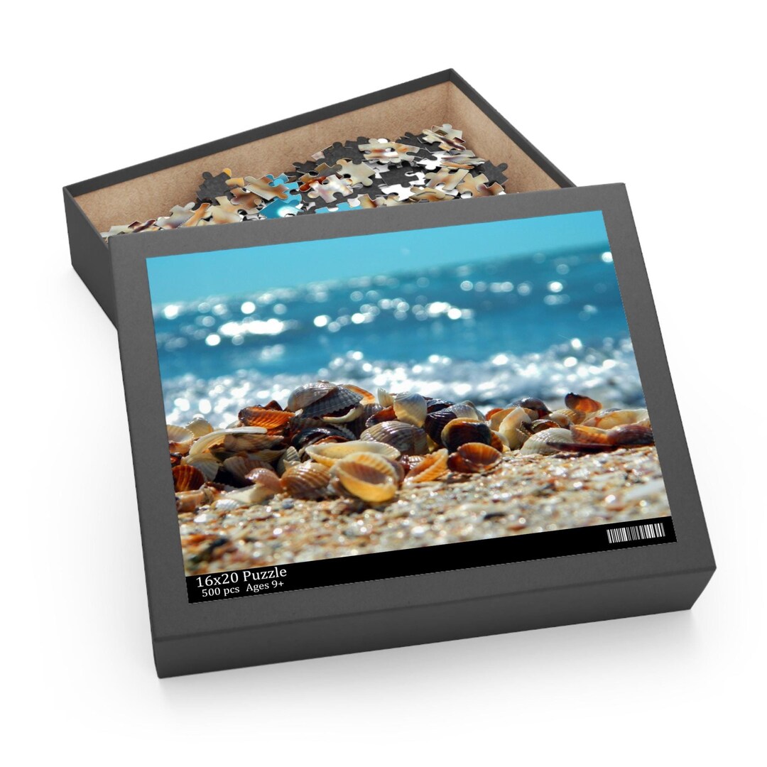 Puzzle, Seashells on the Beach Jigsaw Puzzle, Detailed Shell Collection ...