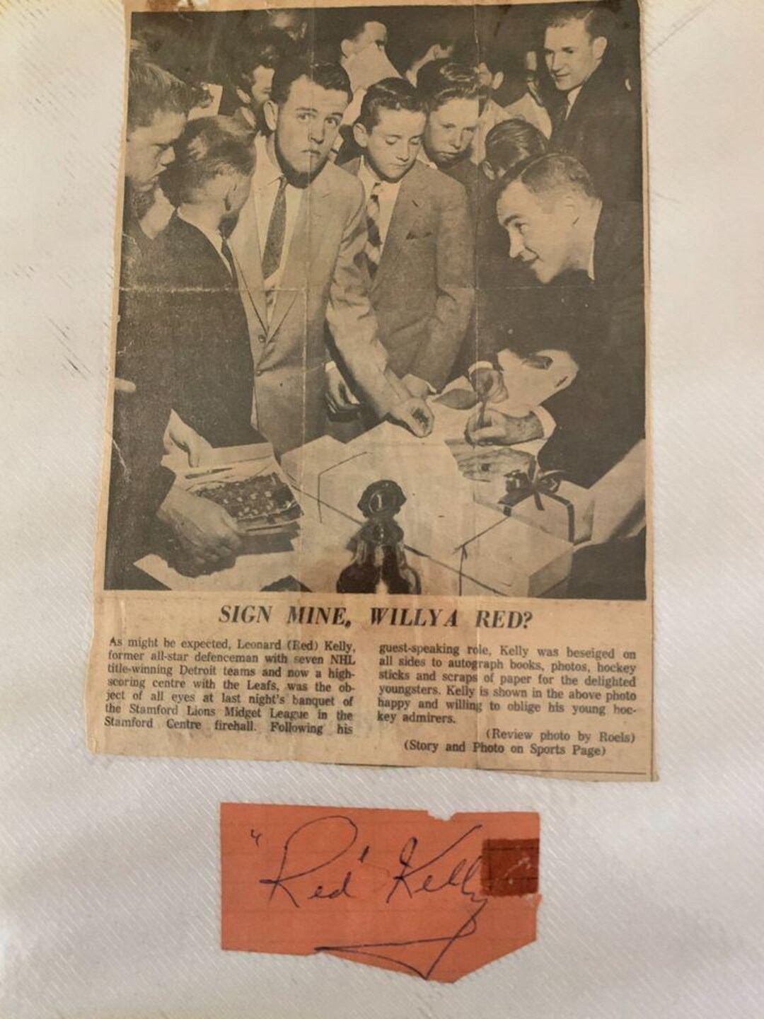 Hockey History Made: Red Kelly Autograph Session-a Super Rare Blast ...