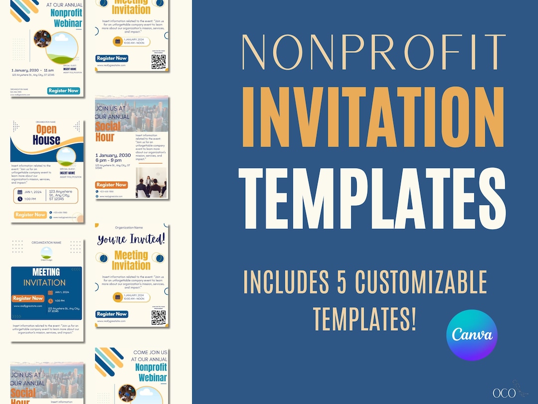 Nonprofit Event Invitation Templates, Business Event Invitation ...